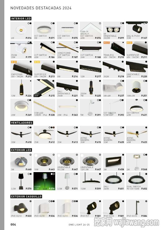One Light 2024-2025年专业照明LED灯具 图片电子书_灯饰设计（共690张） - 挖家网